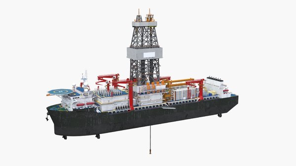 Drillship drilling ships 3D model - TurboSquid 1577135