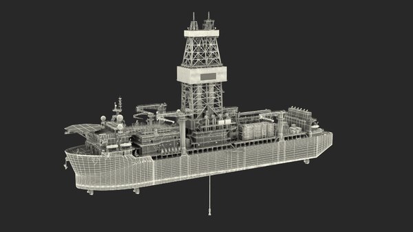 Drillship drilling ships 3D model - TurboSquid 1577135