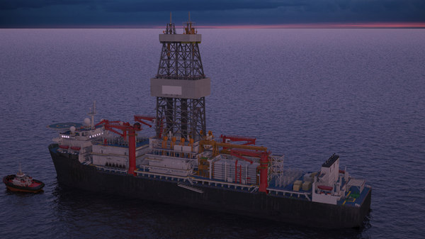 Drillship drilling ships 3D model - TurboSquid 1577135