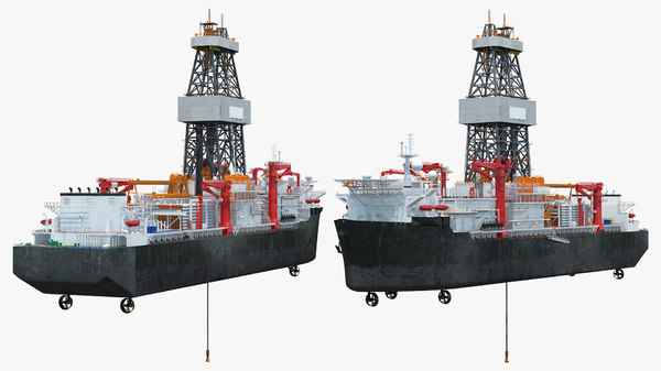 Drillship drilling ships 3D model - TurboSquid 1577135