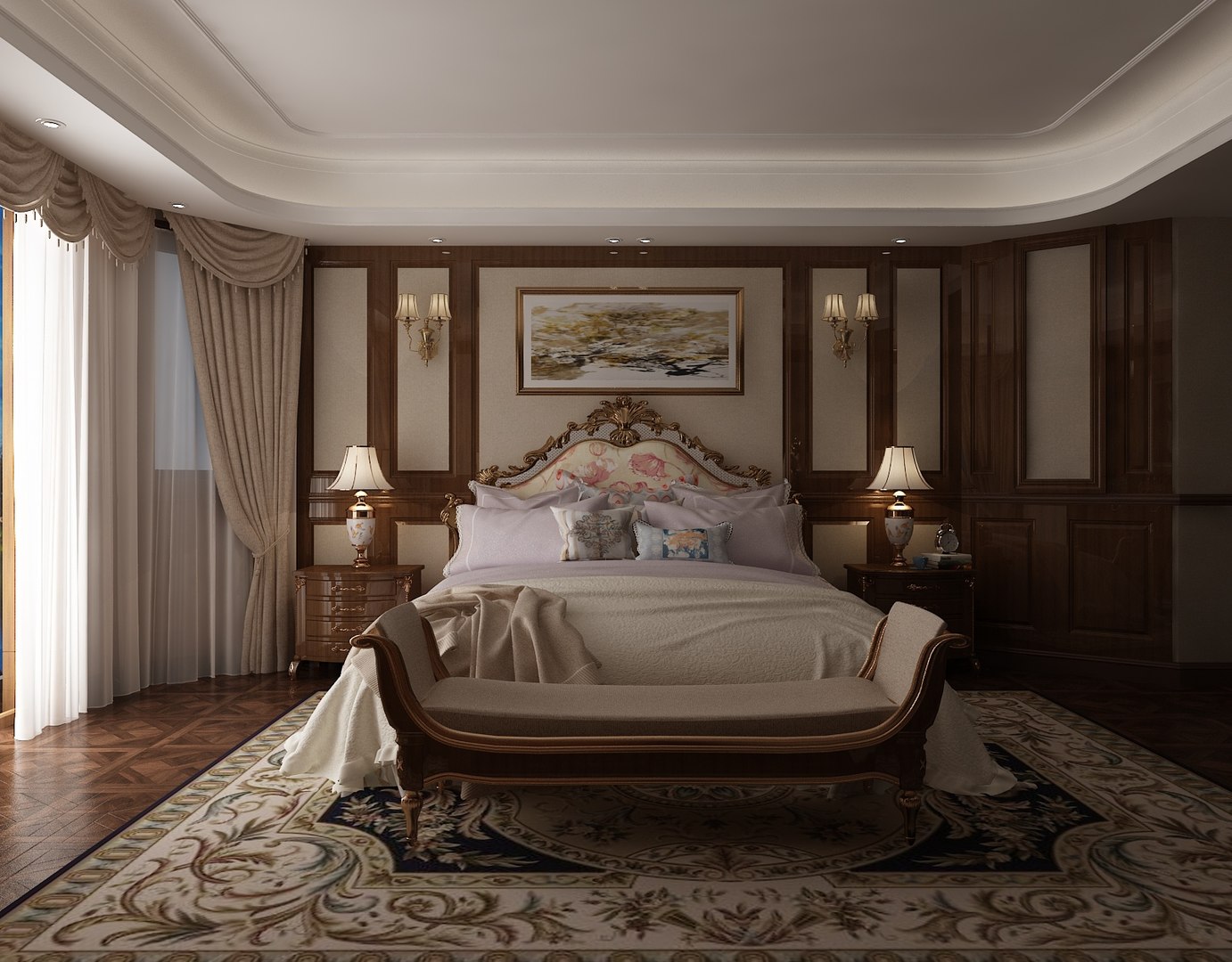 Bedroom Bed Room Model Turbosquid 1577201