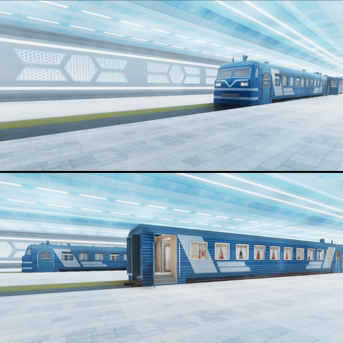 3D modern train station - TurboSquid 1577271