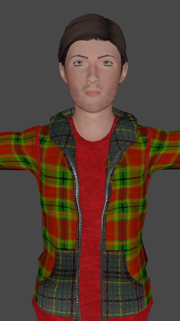 Young guy low-poly ready 3D model - TurboSquid 1577314