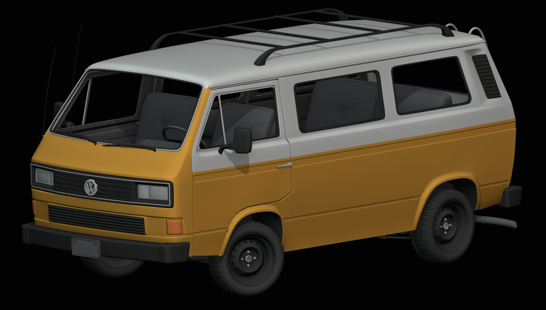 3d volkswagen transporter t3 van