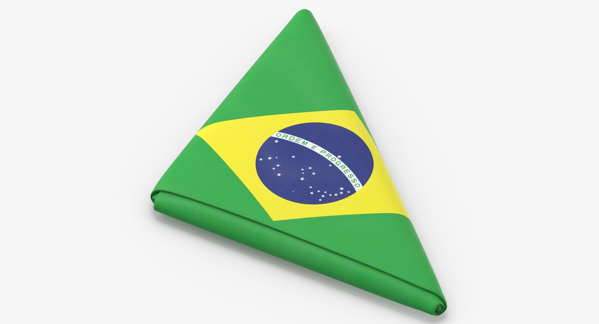 modelo 3d Flag Folded Triangle Brazil - TurboSquid 1577401