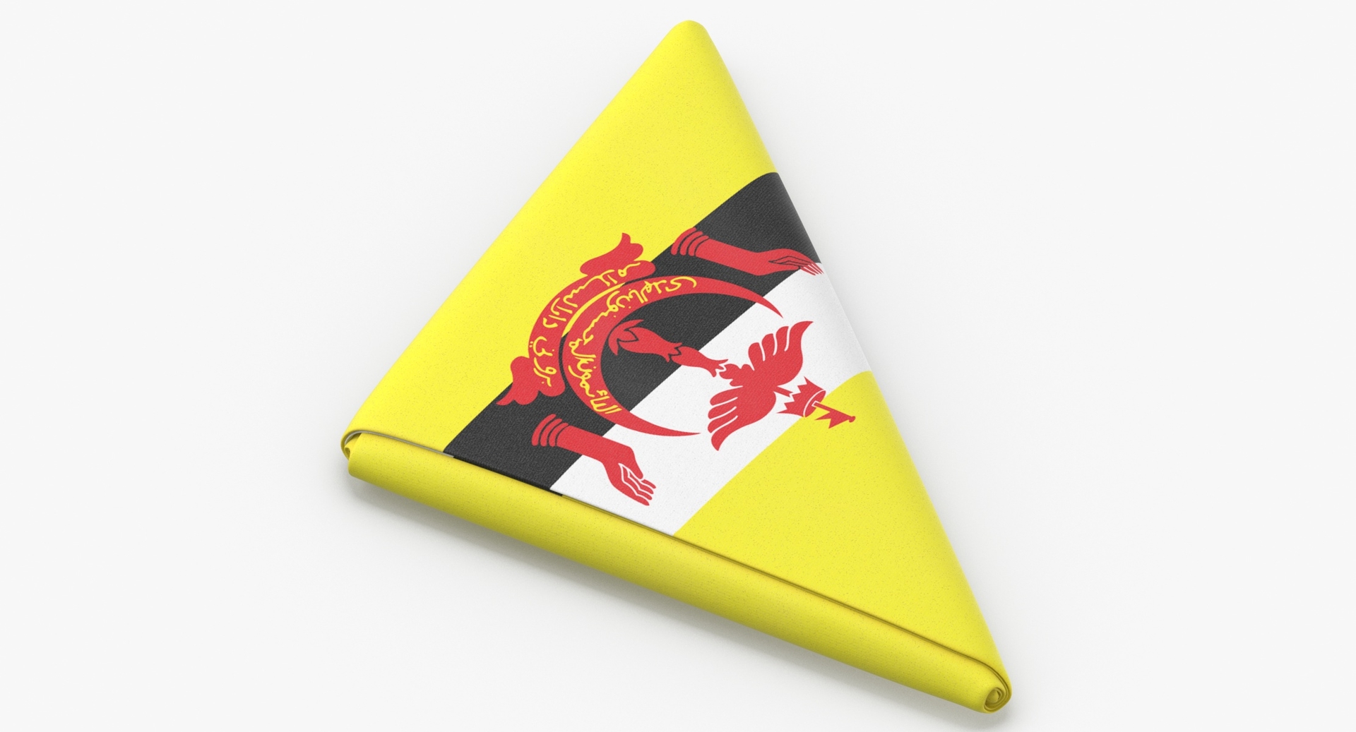 3D flag folded triangle brunei - TurboSquid 1577404