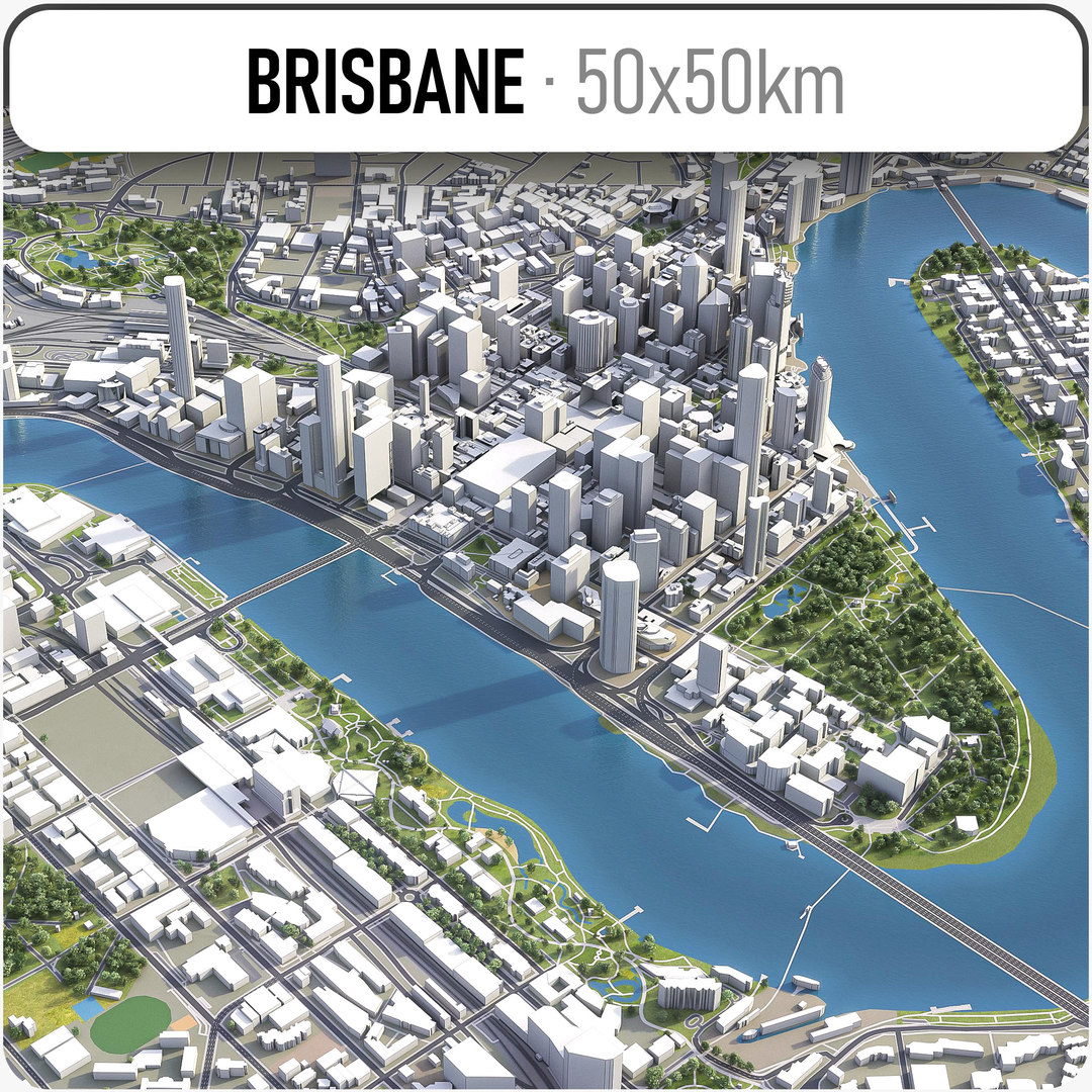 modelo 3d Brisbane - Colección completa de la ciudad y los suburbios ...
