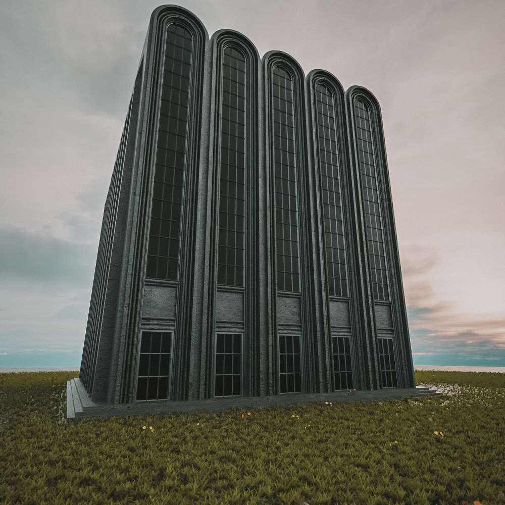 modelo 3d EDIFICIO RETRO STEAMPUNK SCIFI - TurboSquid 1573694