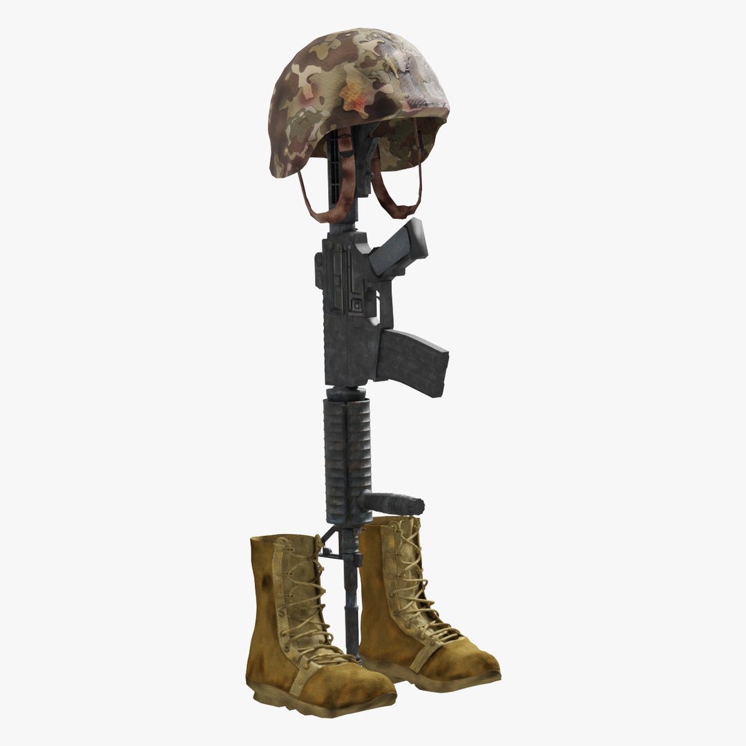 3D fallen battle cross battlefield - TurboSquid 1564490