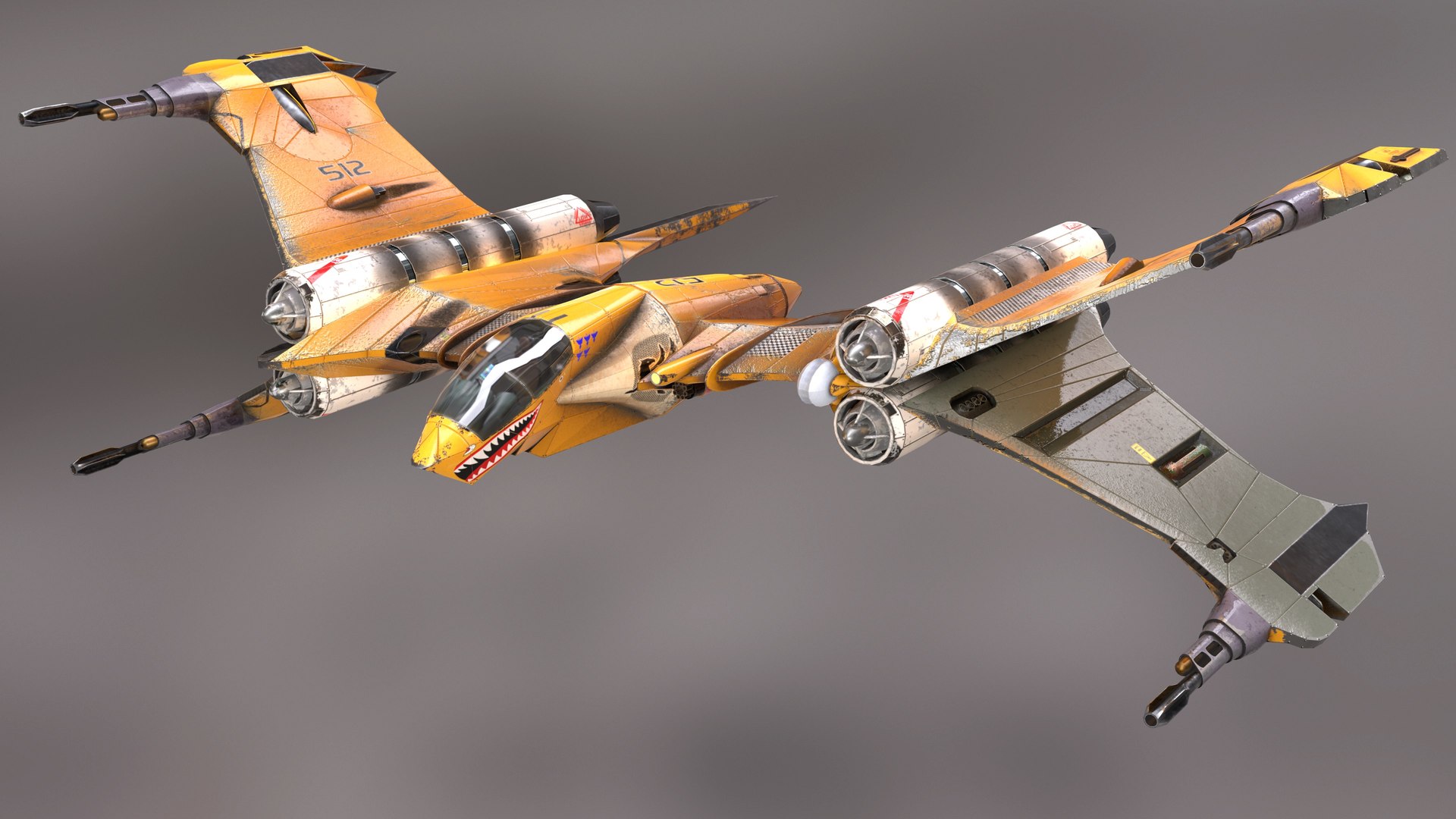 T-fighter superiority fighter 3D model - TurboSquid 1578190