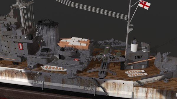 Warspite battleship model - TurboSquid 1574386