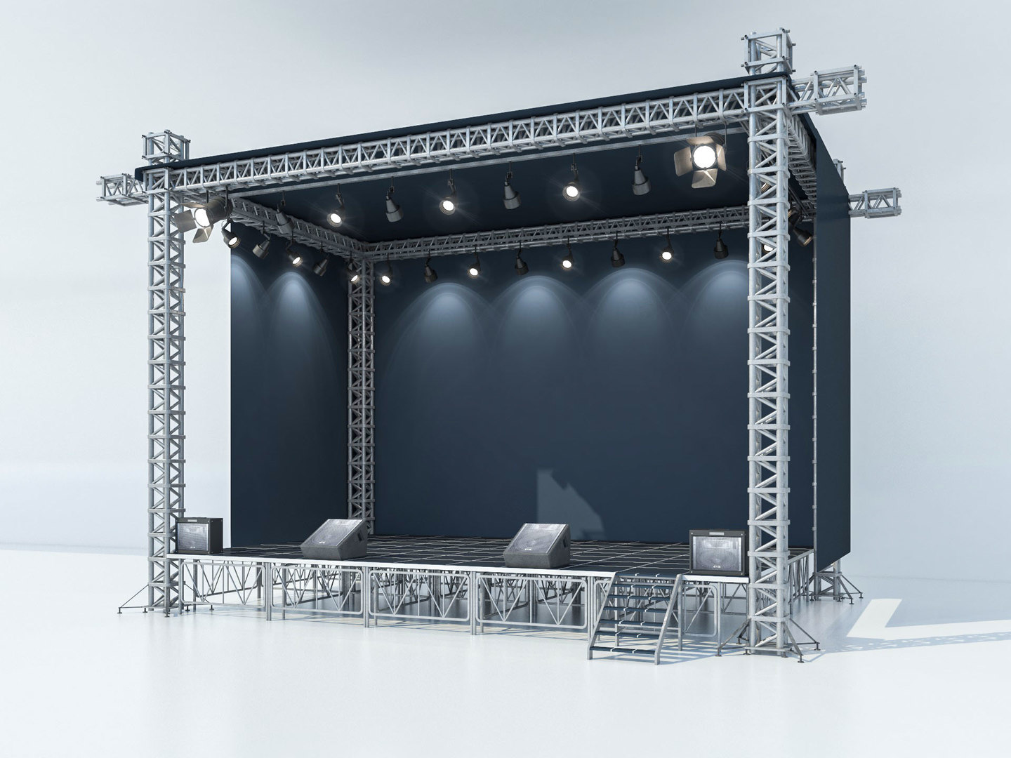 Concert stage 3D model - TurboSquid 1578522