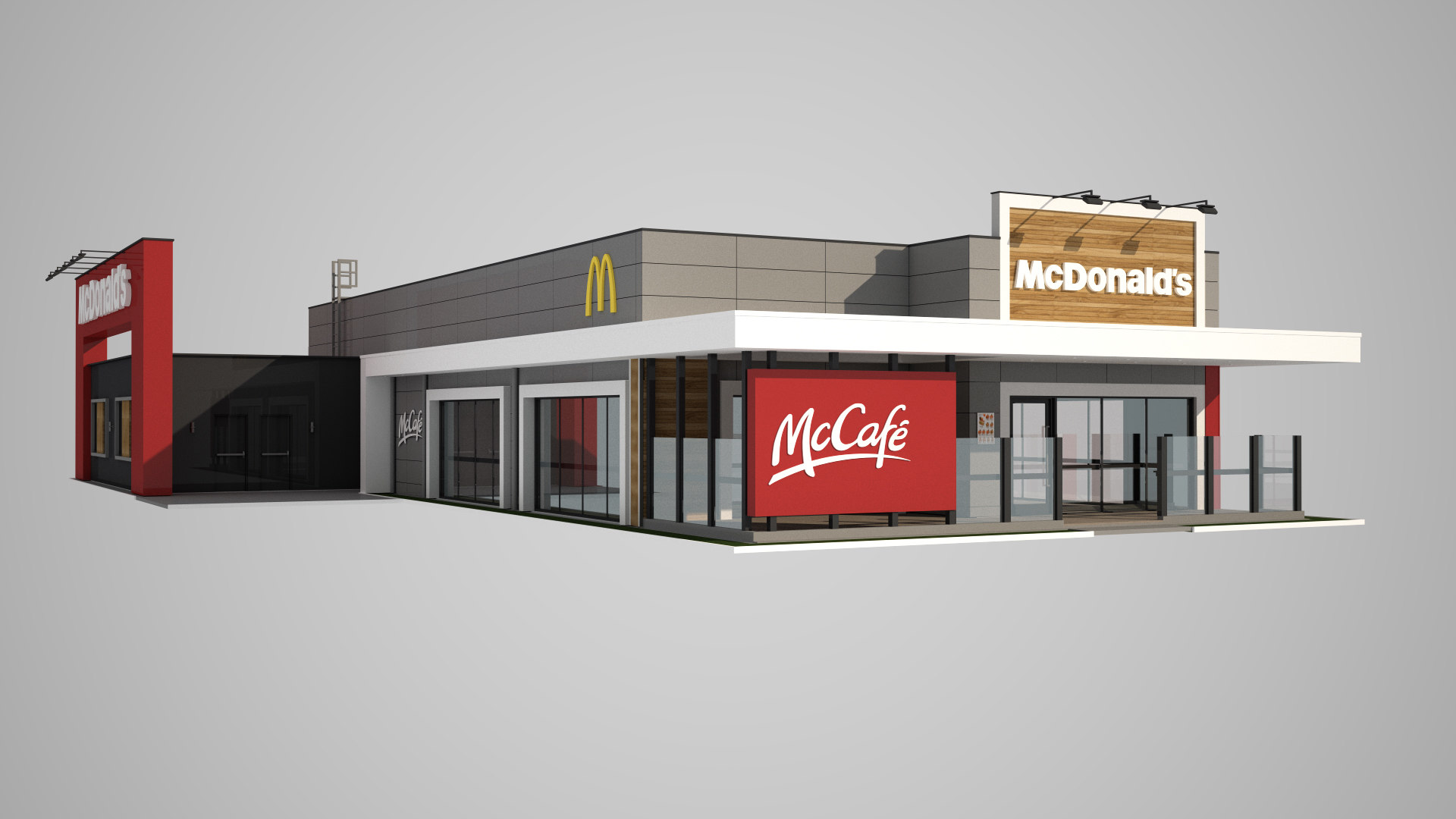3D mcdonald s mccafe restaurant model - TurboSquid 1575304