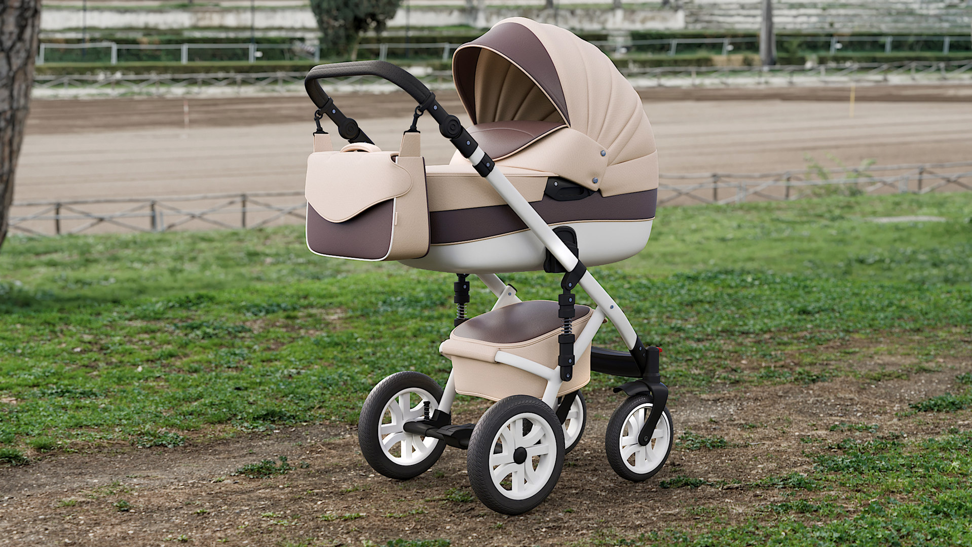 Realistic baby stroller model - TurboSquid 1578739