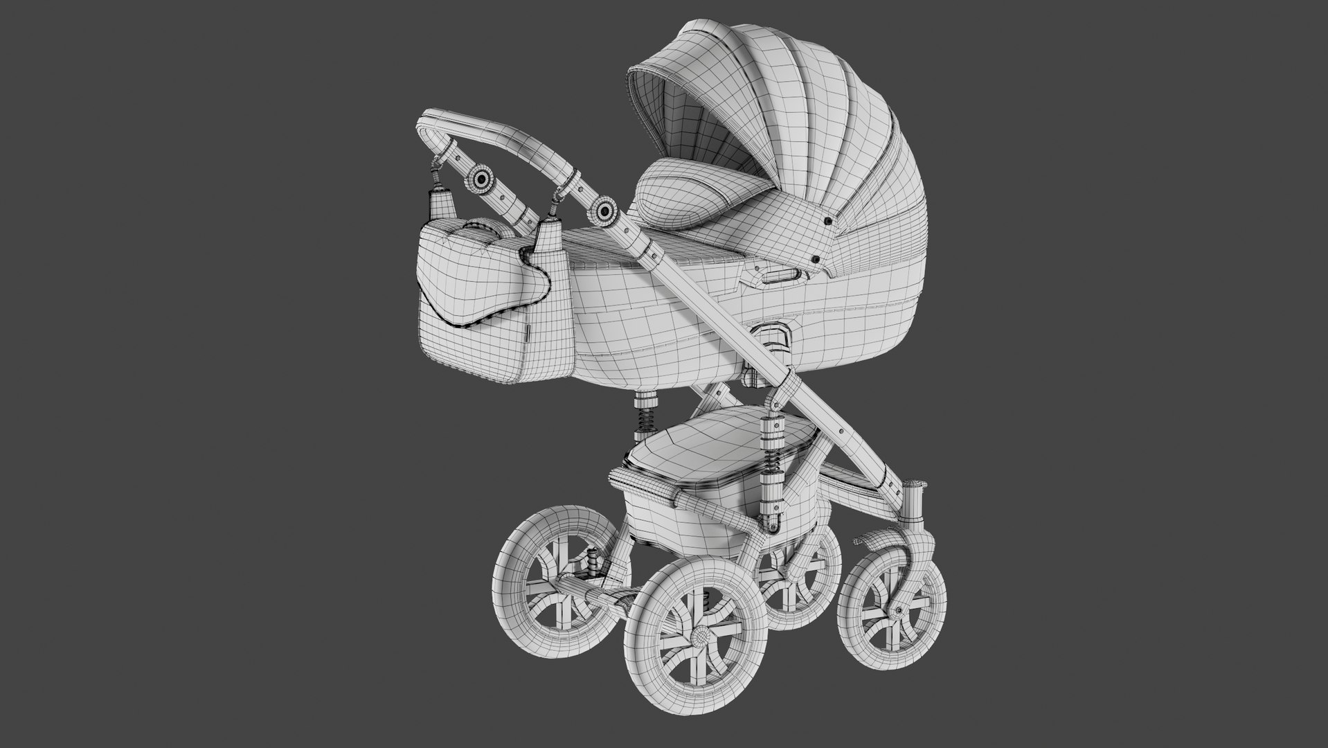 Base mesh baby stroller 3D model - TurboSquid 1578665