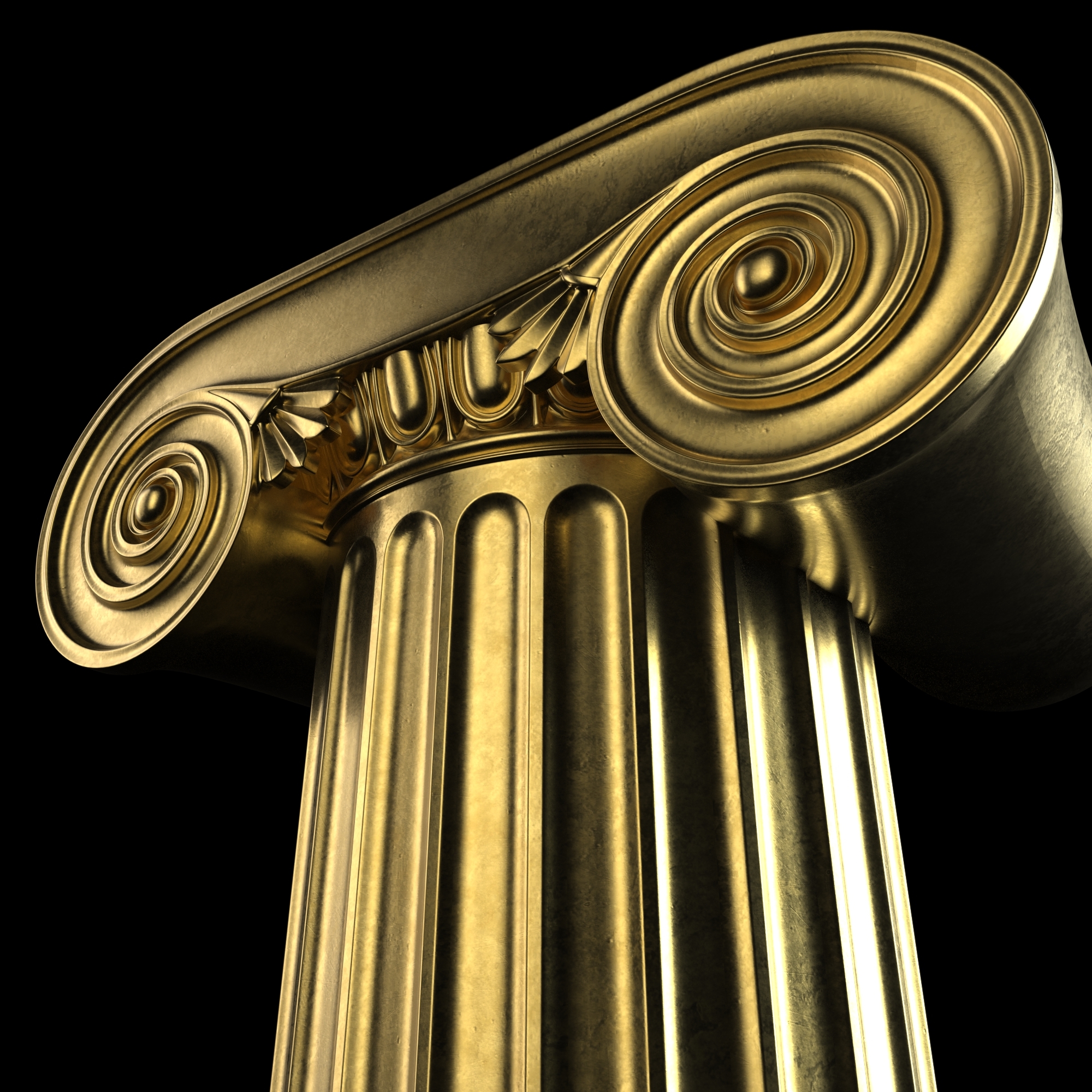 Golden Column of Corinthian Modelo 3D - TurboSquid 1579028