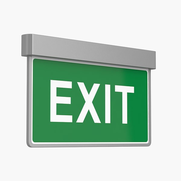 3D exit sign model - TurboSquid 1579012