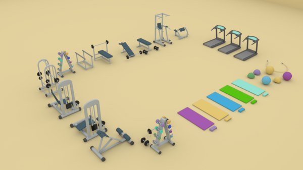 3D model sport gym fitness - TurboSquid 1579109