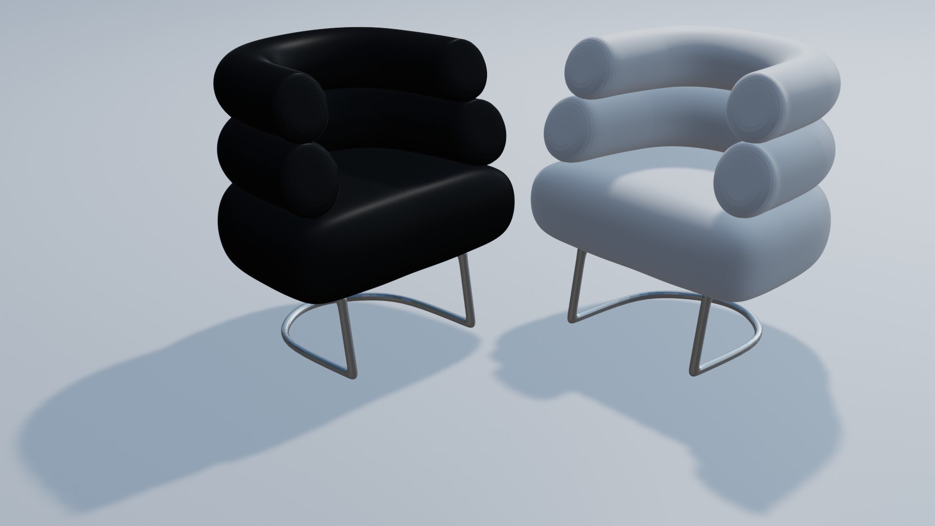3D puffy chair model - TurboSquid 1579188
