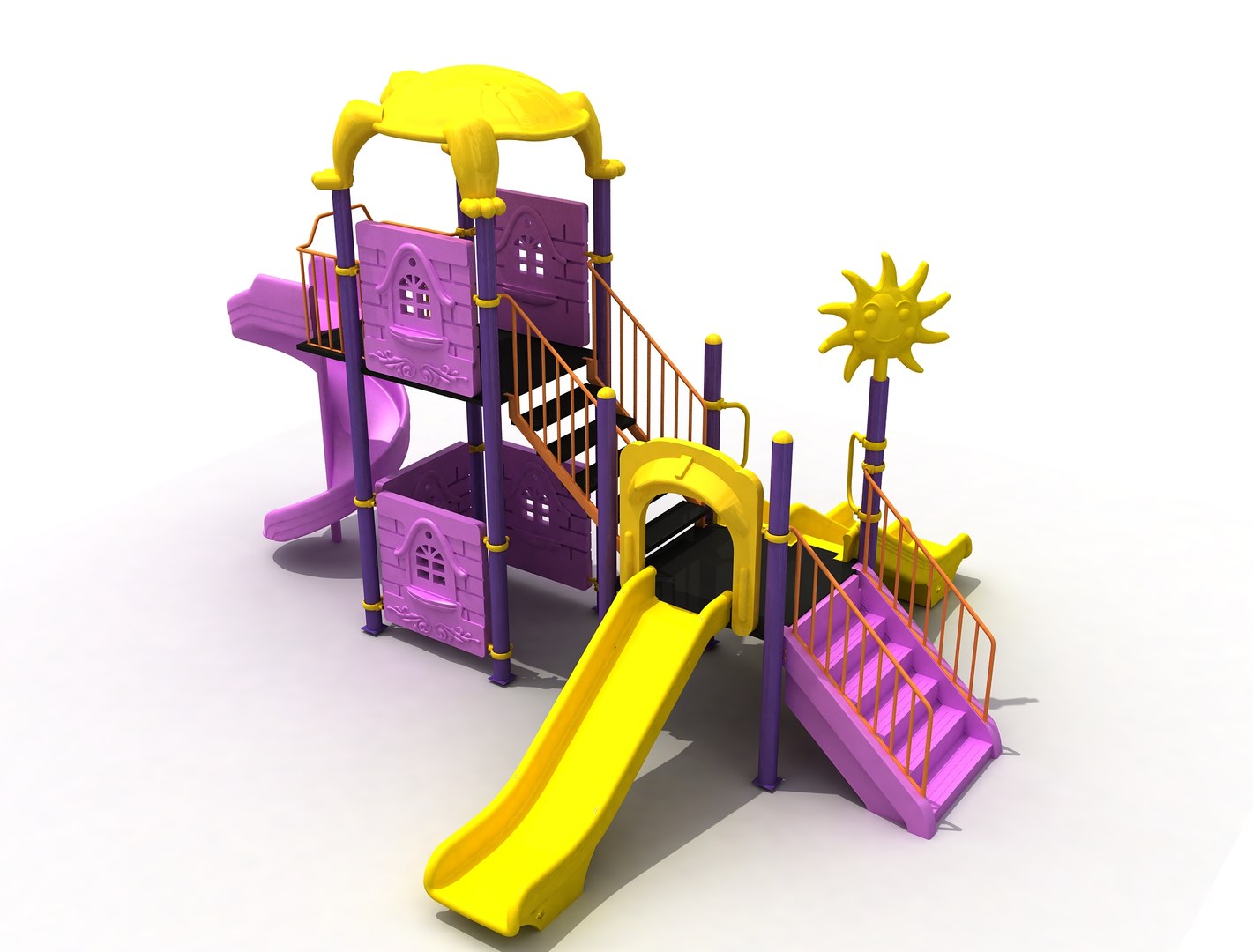 Metal playground 3D - TurboSquid 1579504