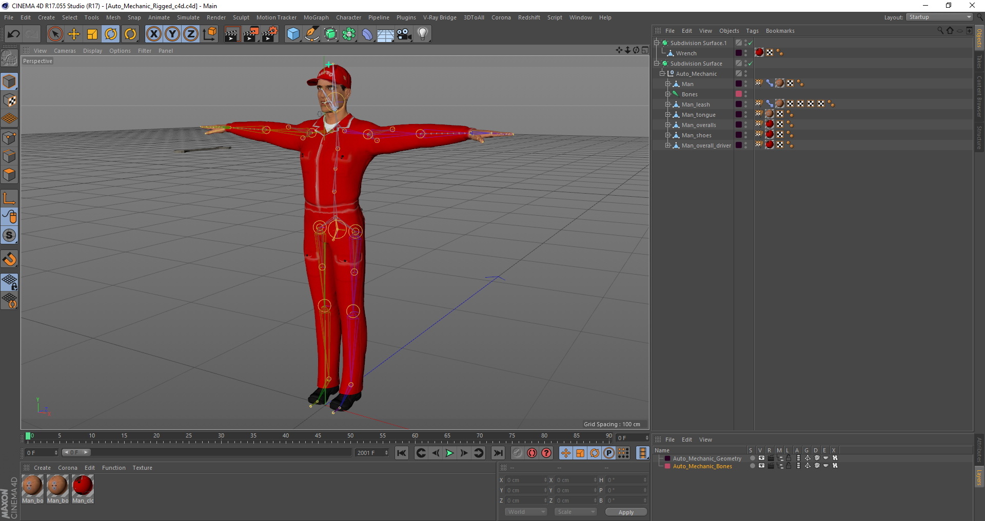 3D auto mechanic rigged model - TurboSquid 1579569