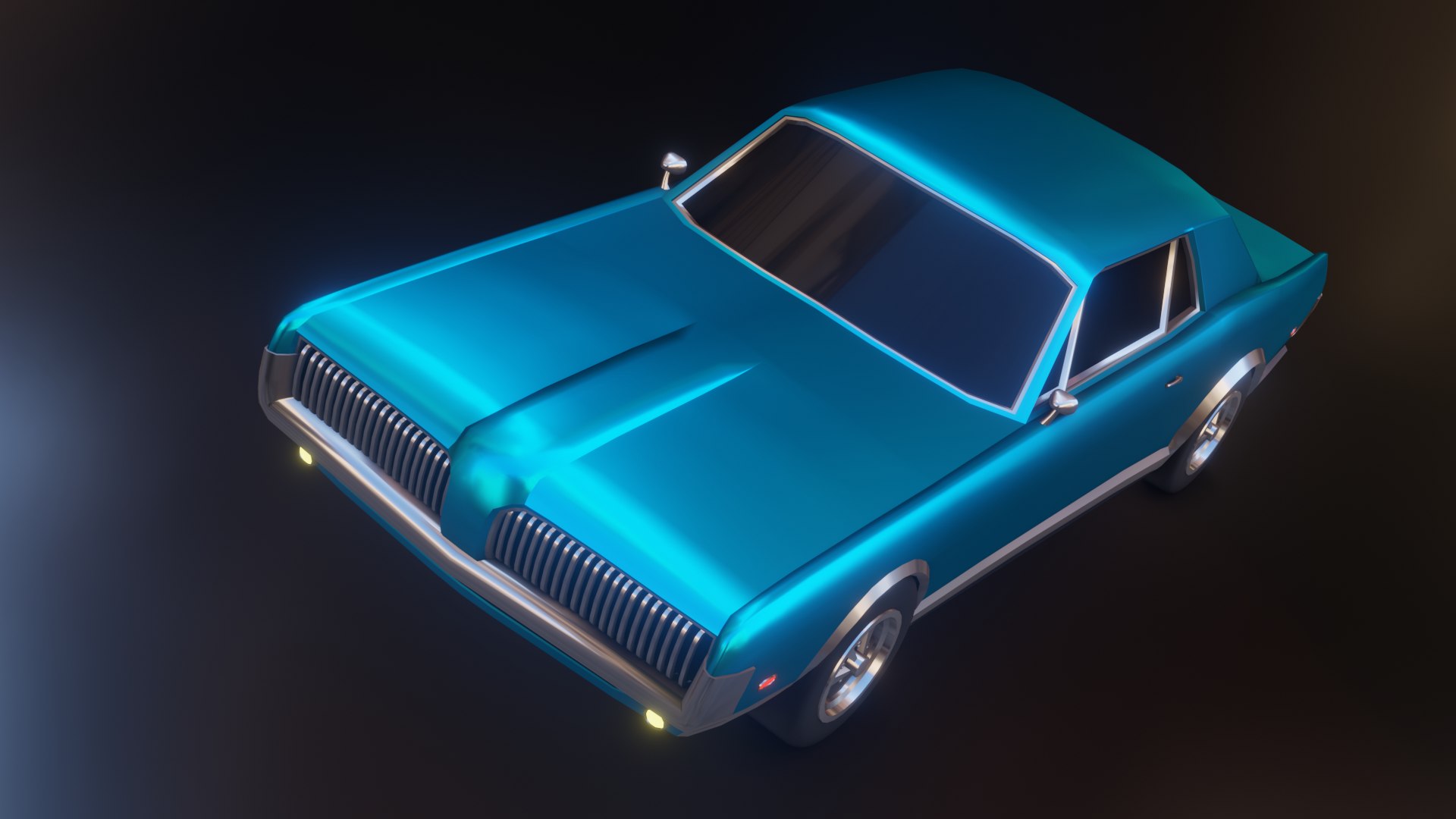 Muscle cougar xr1969 blender car model - TurboSquid 1573277