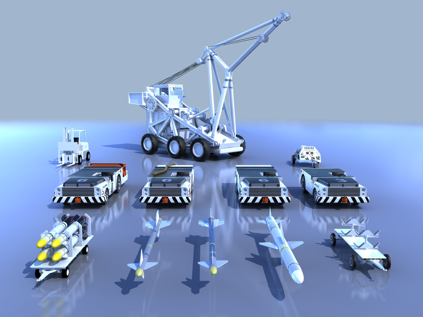 3d deck equipment aircraft carrier model