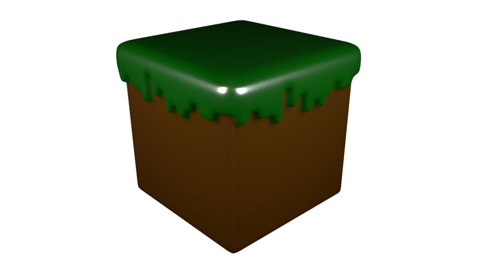 Grass block 3D model - TurboSquid 1580038