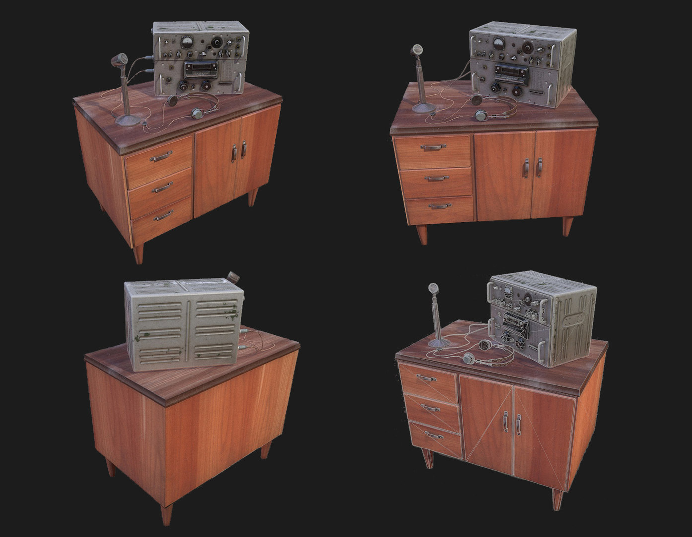 Radio table wwii model - TurboSquid 1580144