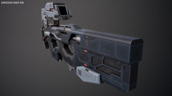 3D futuristic p90 model - TurboSquid 1580496