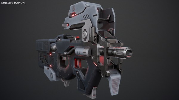 3D futuristic p90 model - TurboSquid 1580496