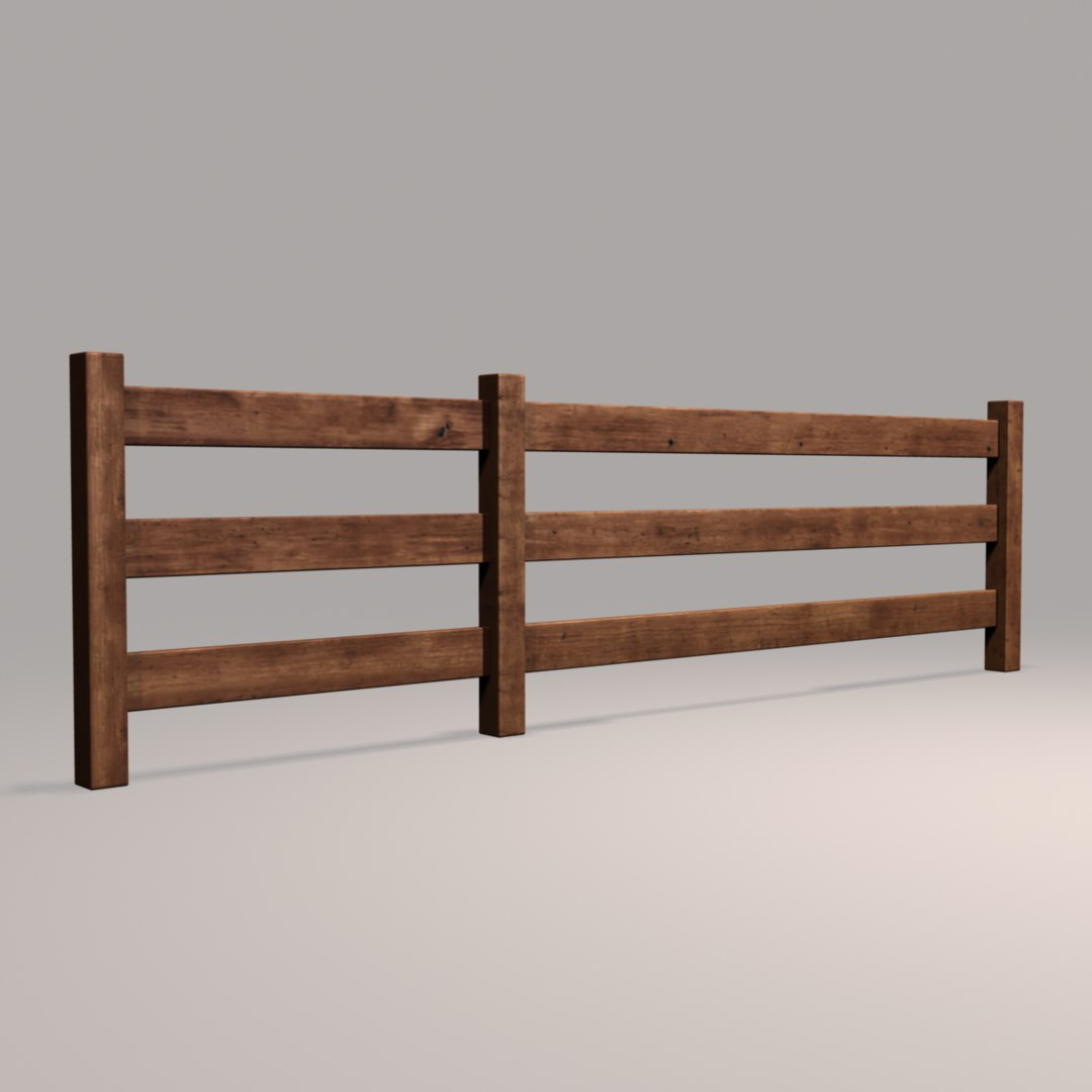 3D model wood fence 09 - TurboSquid 1580479
