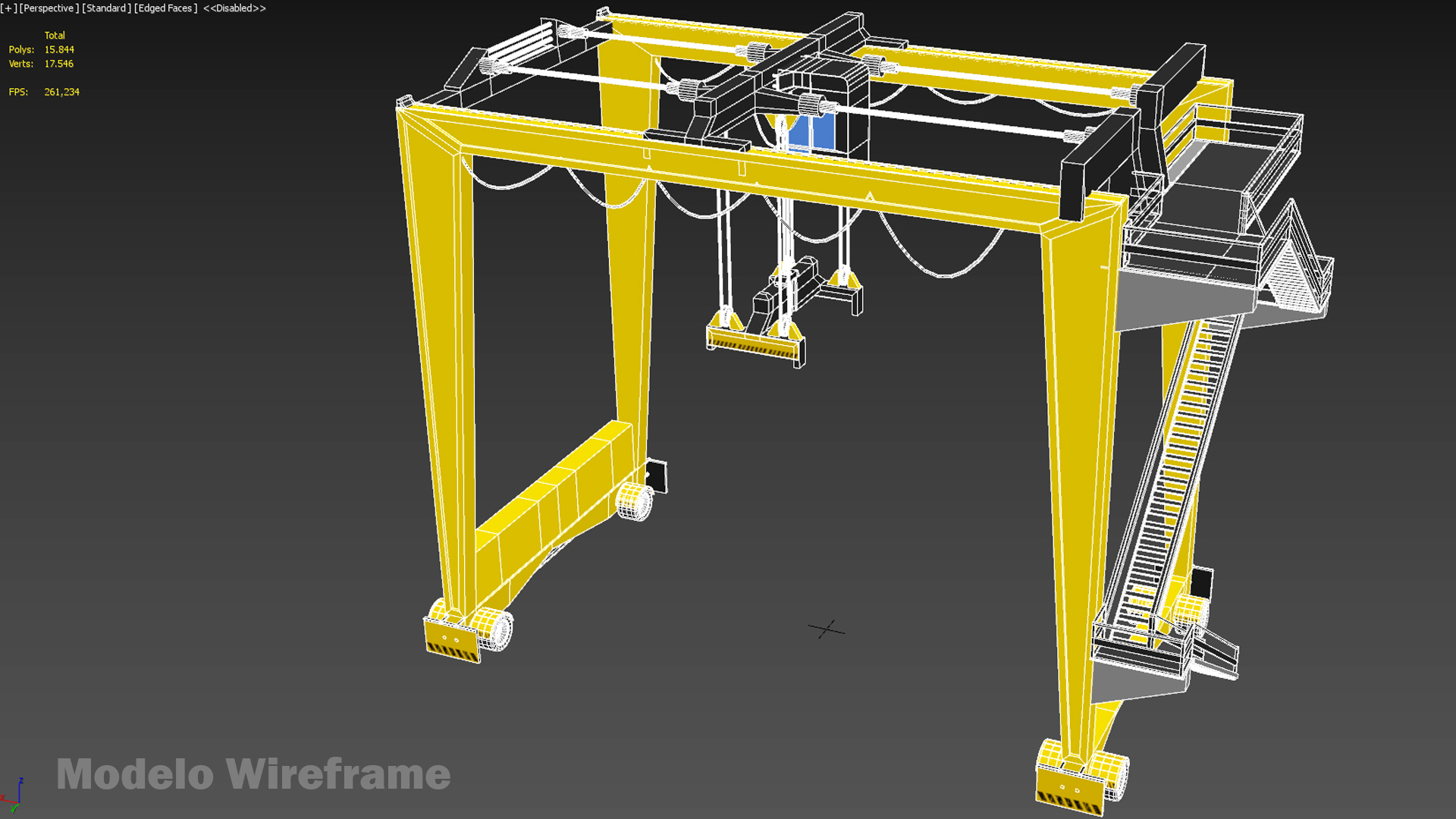 Gantry crane harbor rtg 3D model - TurboSquid 1580482