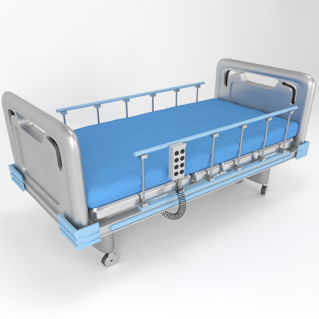 3D model hospital bed modeled - TurboSquid 1559419