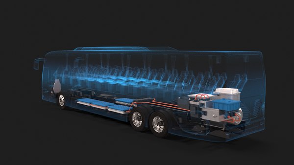 Electric bus x-ray model - TurboSquid 1580612