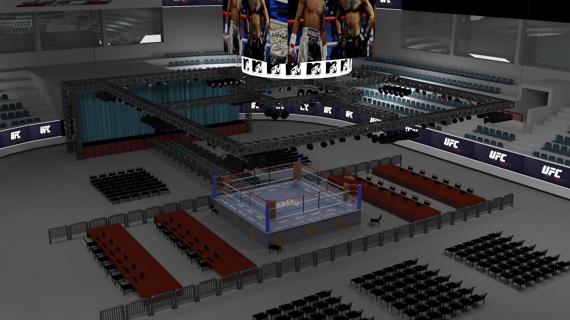Boxing stadium 3D model - TurboSquid 1580771