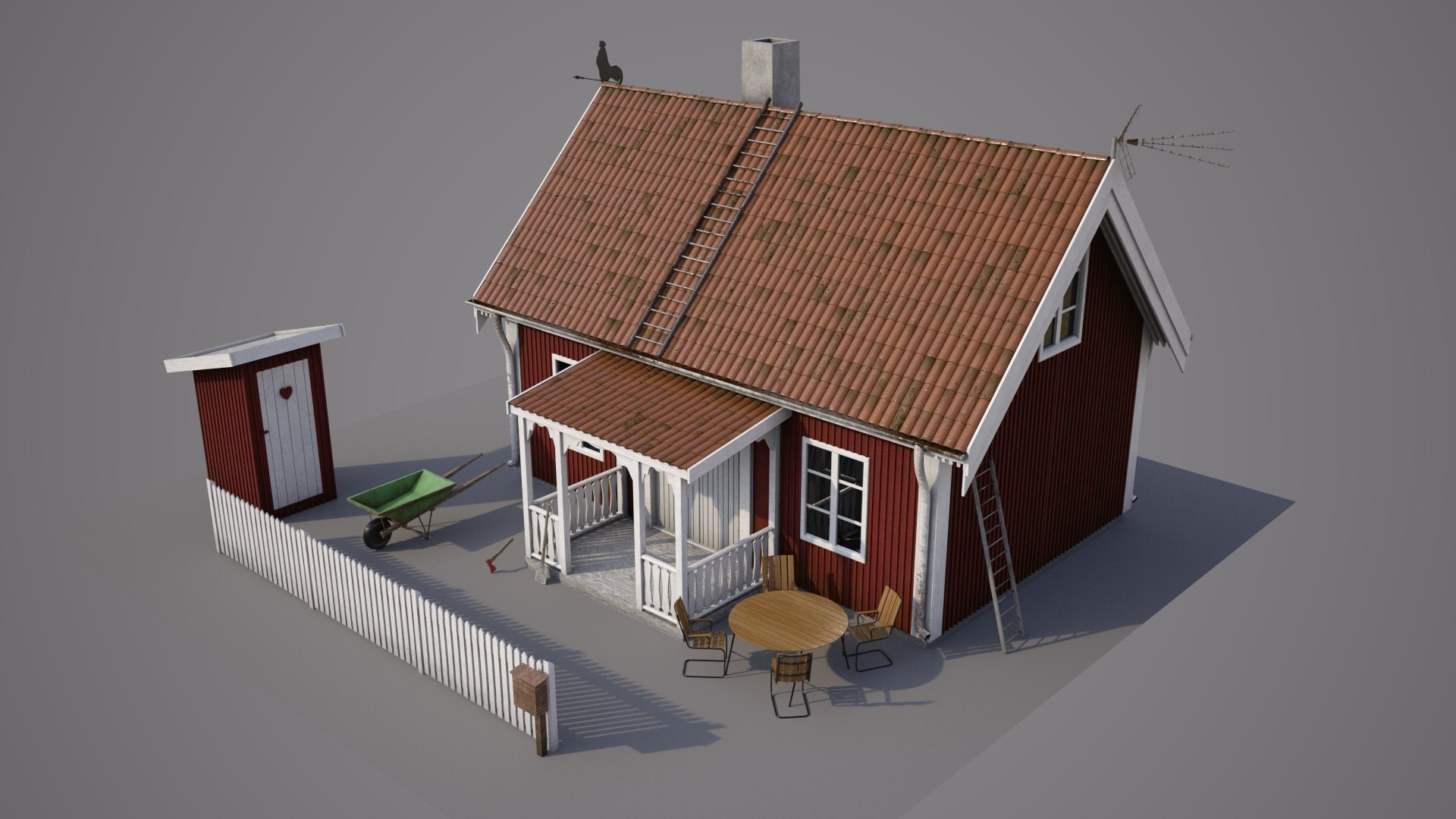 Swedish cabin Modelo 3D - TurboSquid 1580893