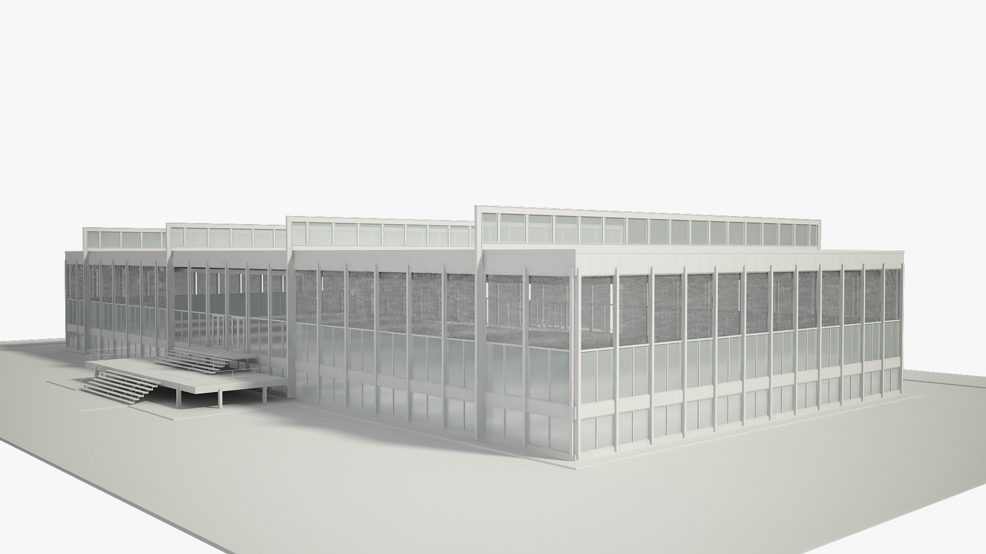 Modern glass building 3D model - TurboSquid 1580912