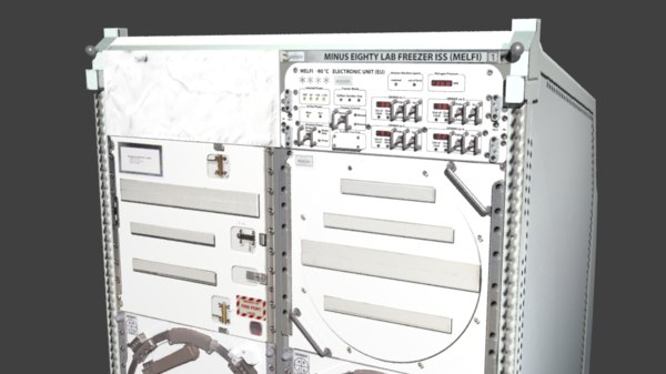 modèle 3D de ISS Payload Rack ISPR avec le Laboratoire MELFI ...