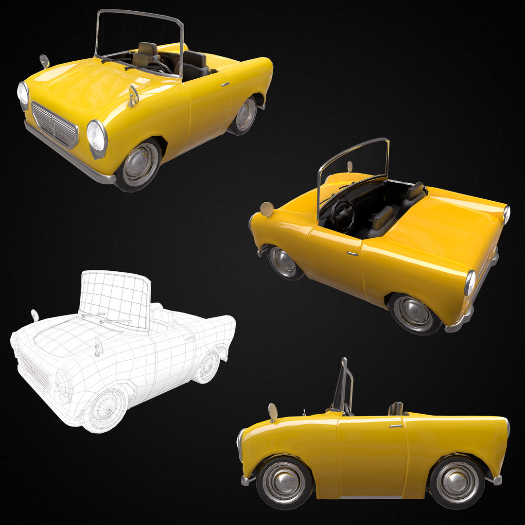 Cartoon car pbr 3D model - TurboSquid 1582750