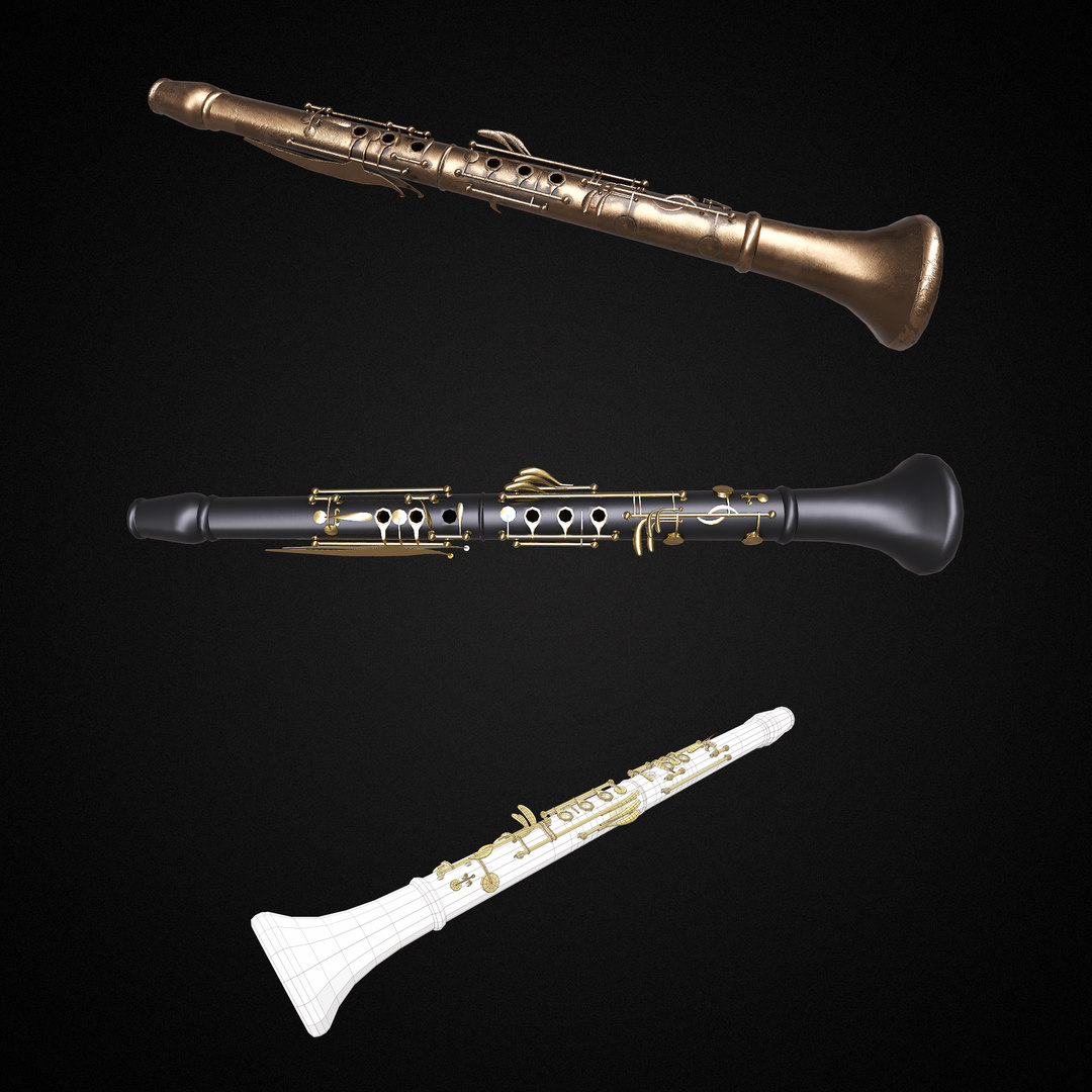 Clarinet music equipment pbr 3D model - TurboSquid 1582752