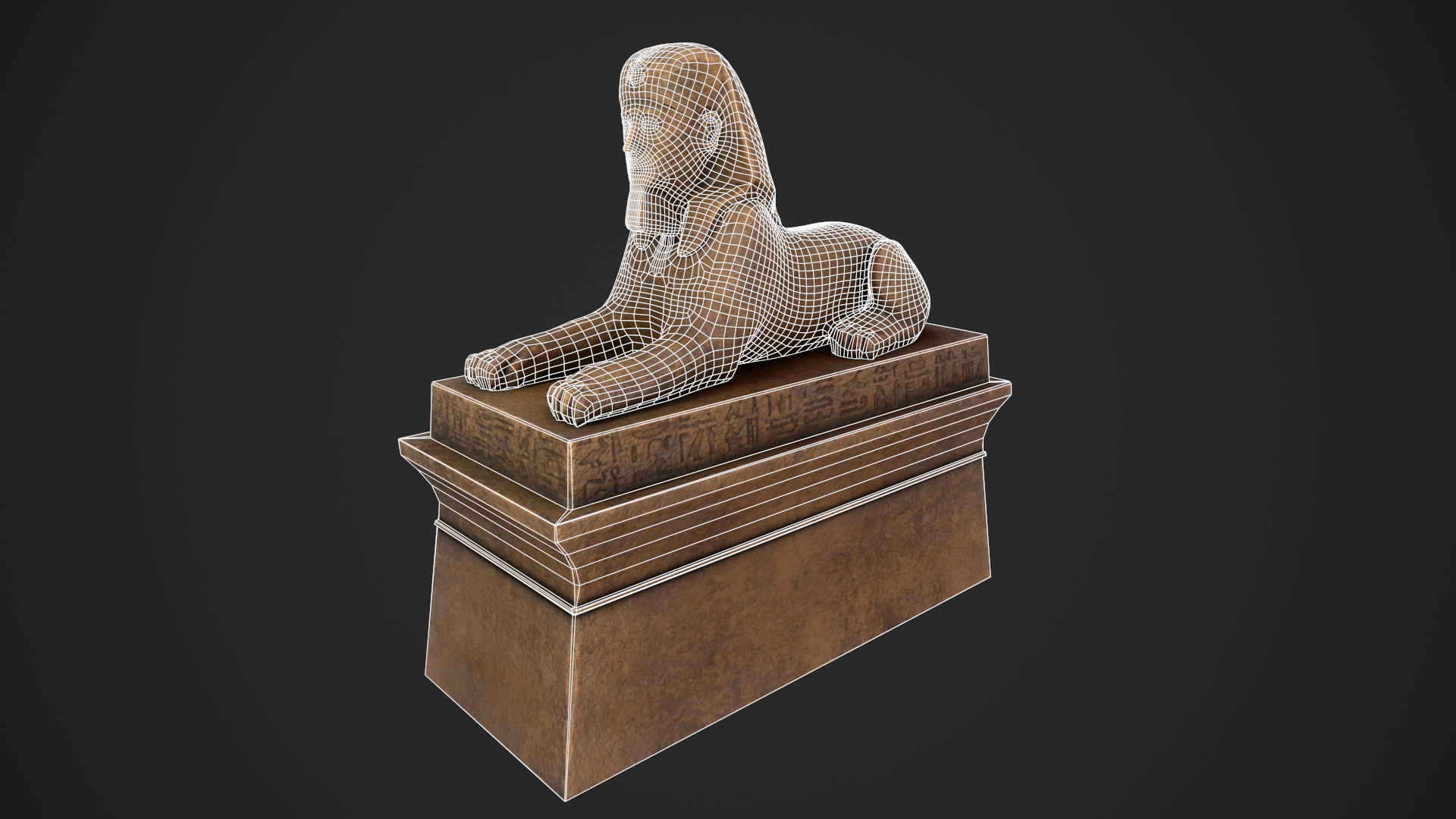 3D sculpture sphinx - TurboSquid 1581105