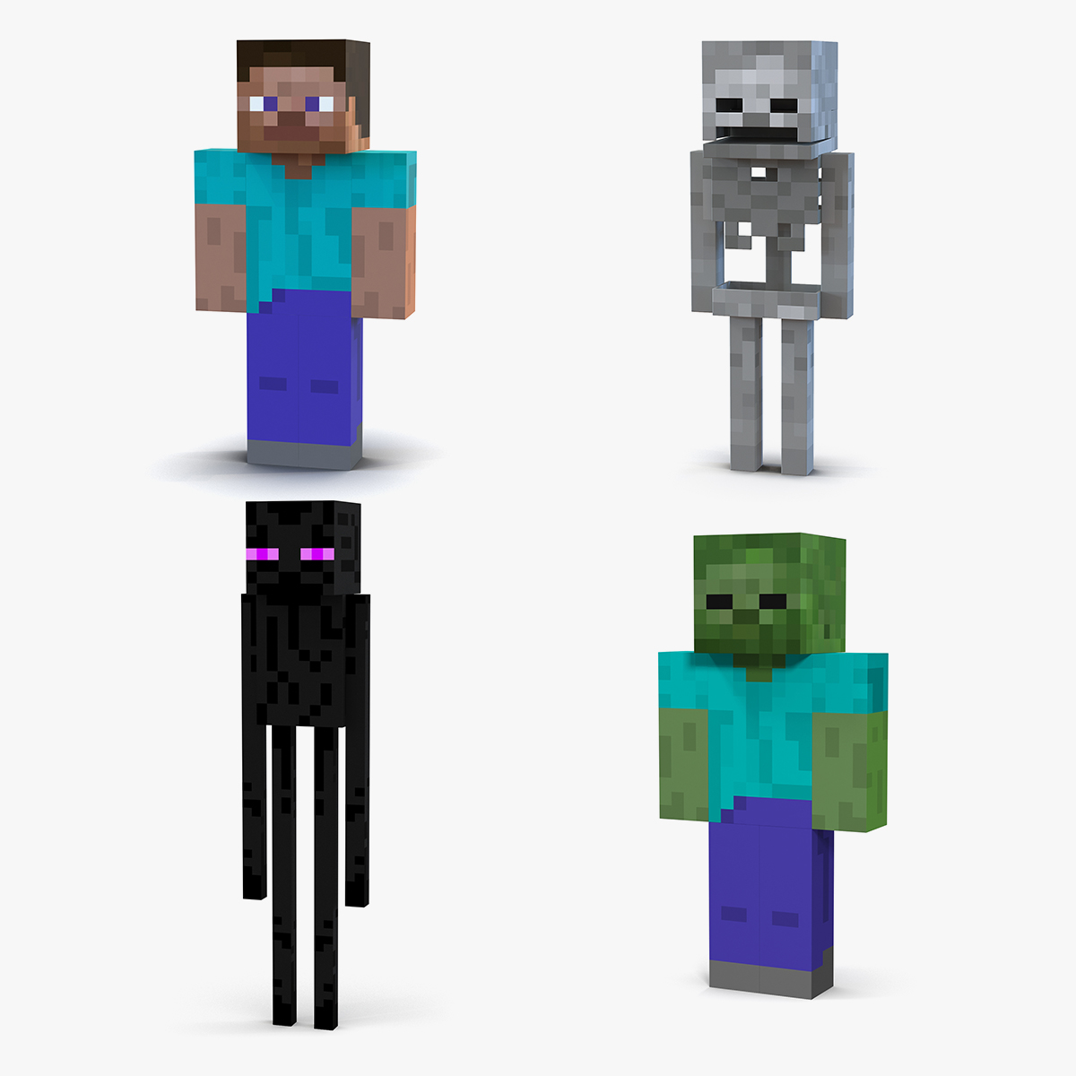 Coleção de personagens do Minecraft Modelo 3D - TurboSquid 1581435
