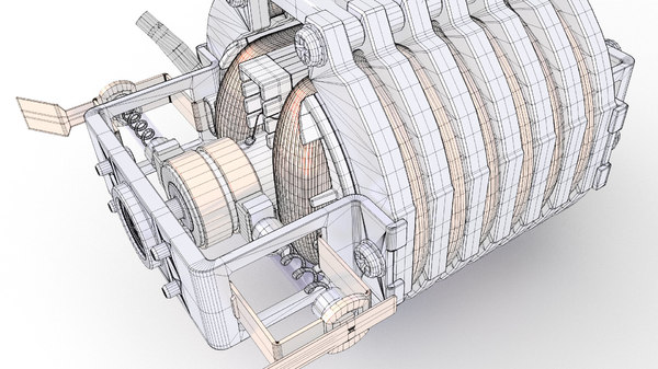 Steampunk electric motor model - TurboSquid 1581269