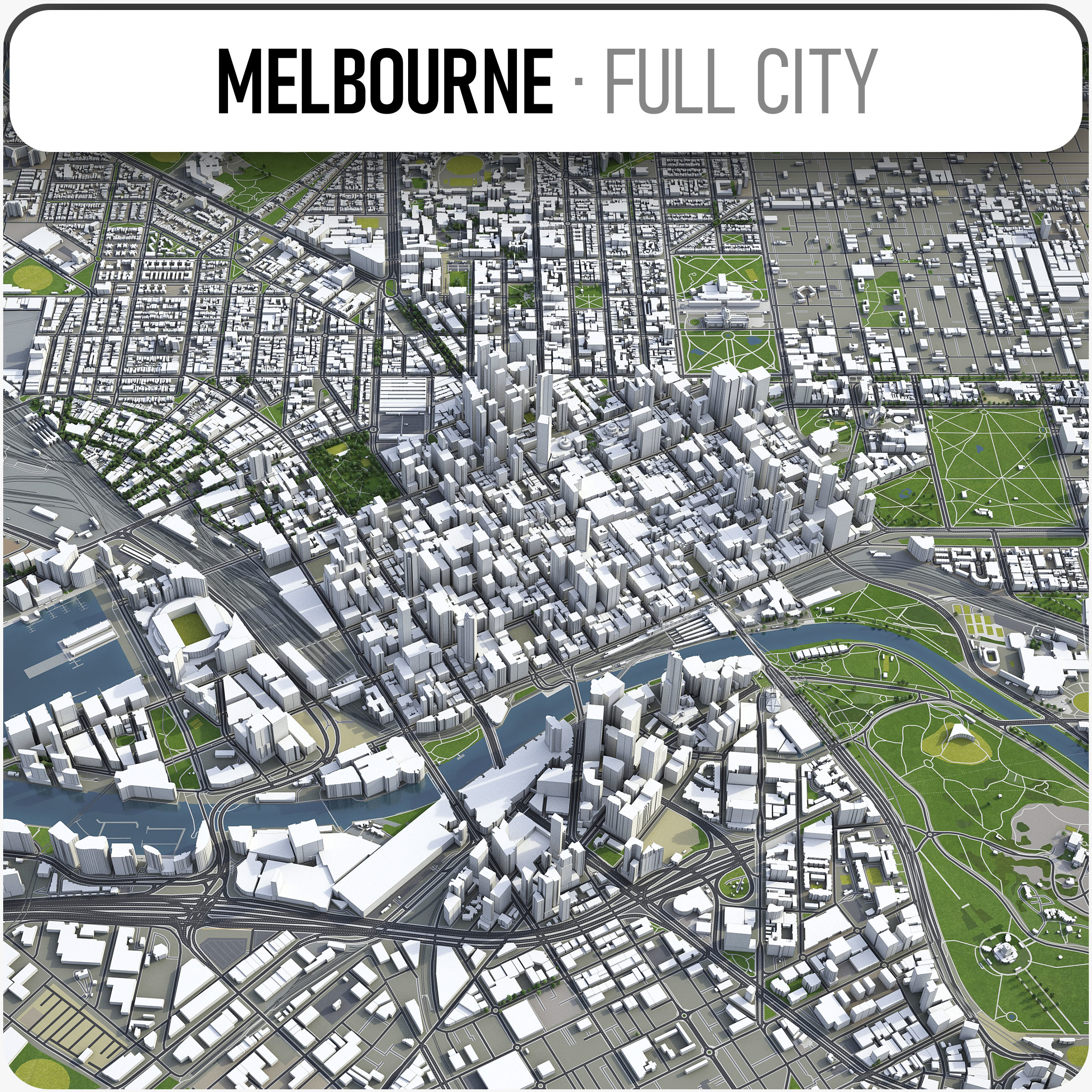 Melbourne area urban 3D - TurboSquid 1334490