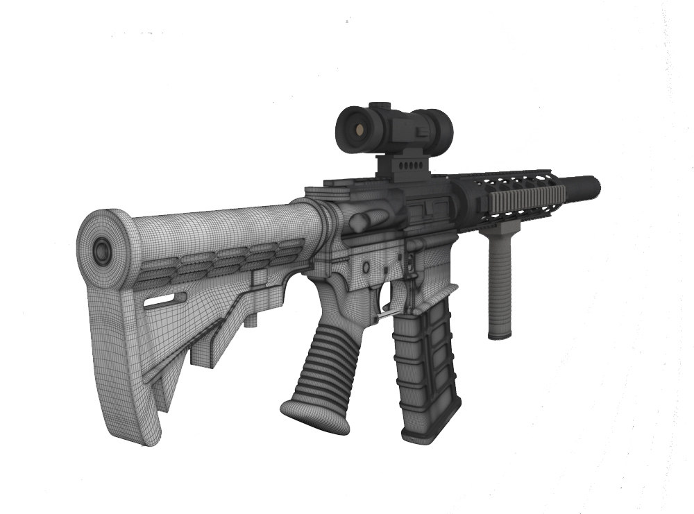 3D m4 weapon model - TurboSquid 1581279