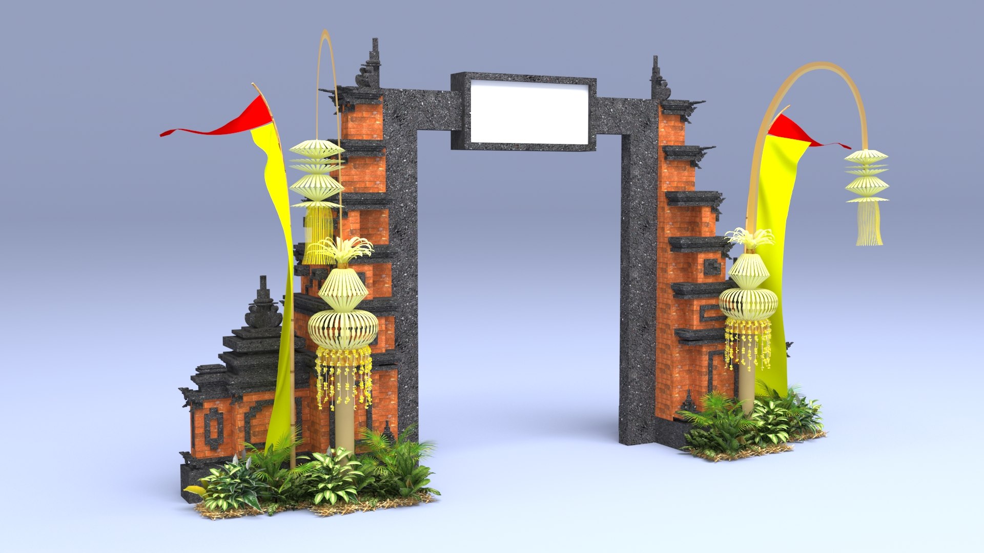 3D gate bali - TurboSquid 1581462