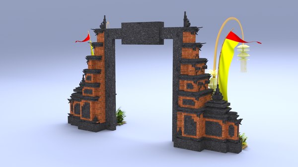 3D gate bali - TurboSquid 1581462