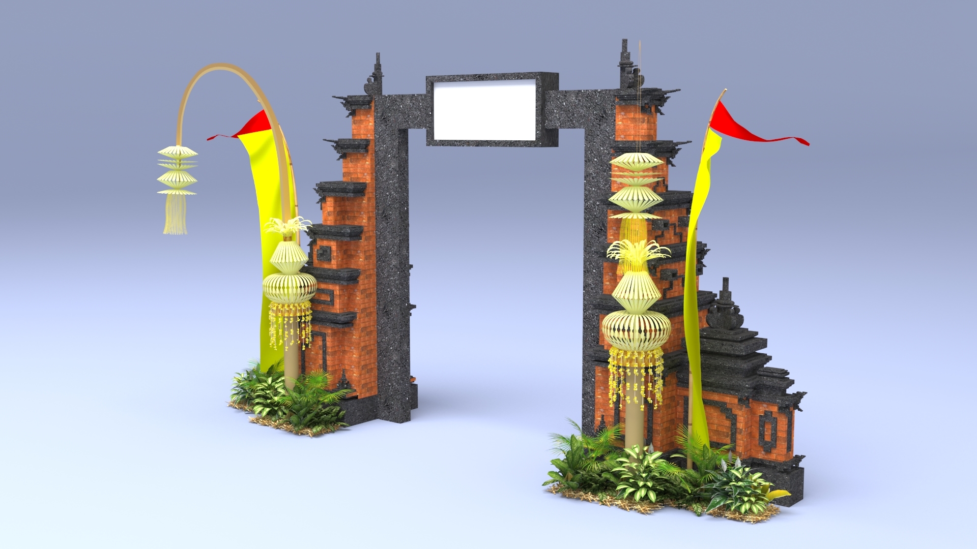 3D gate bali - TurboSquid 1581462