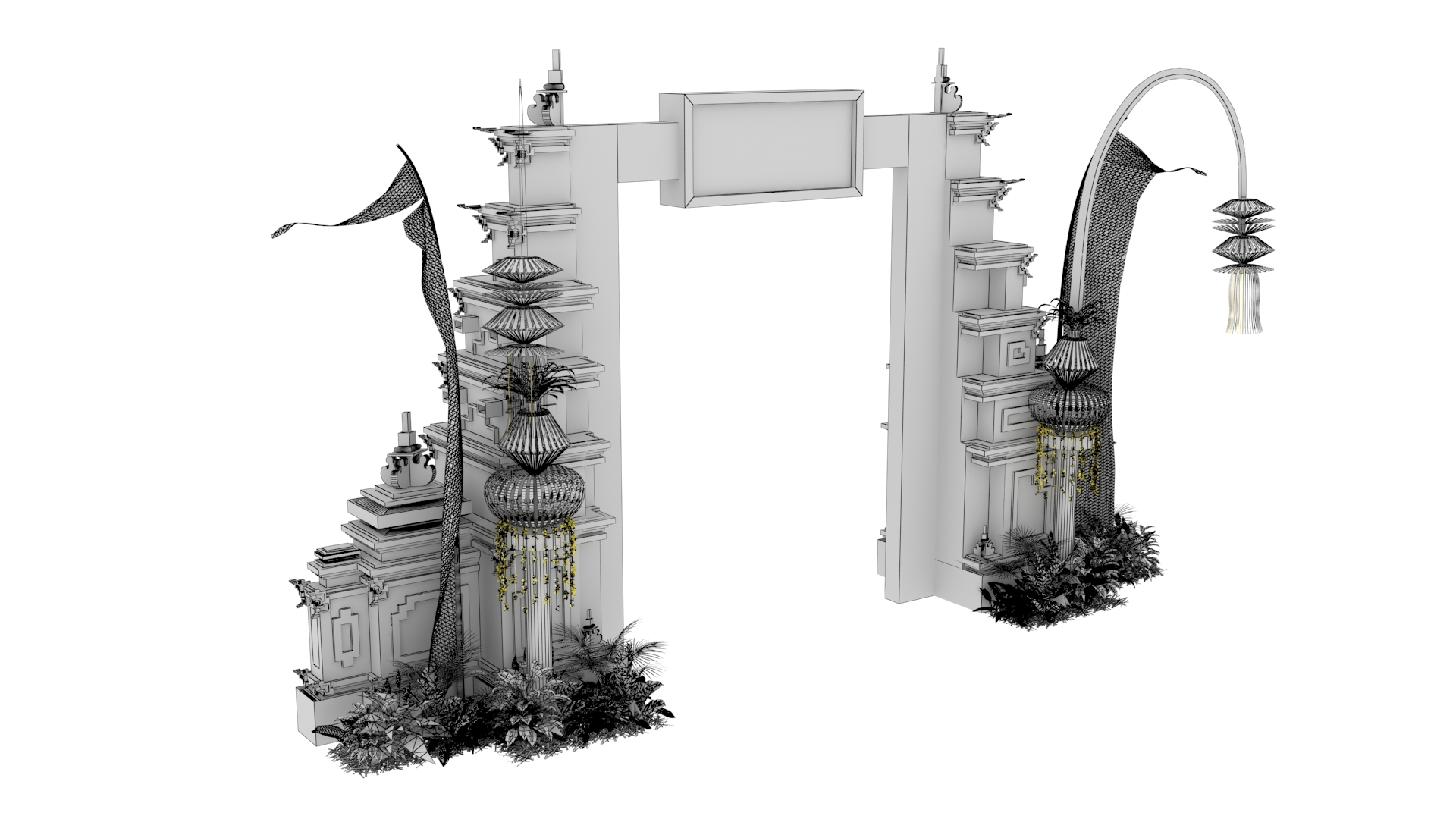 3D gate bali - TurboSquid 1581462
